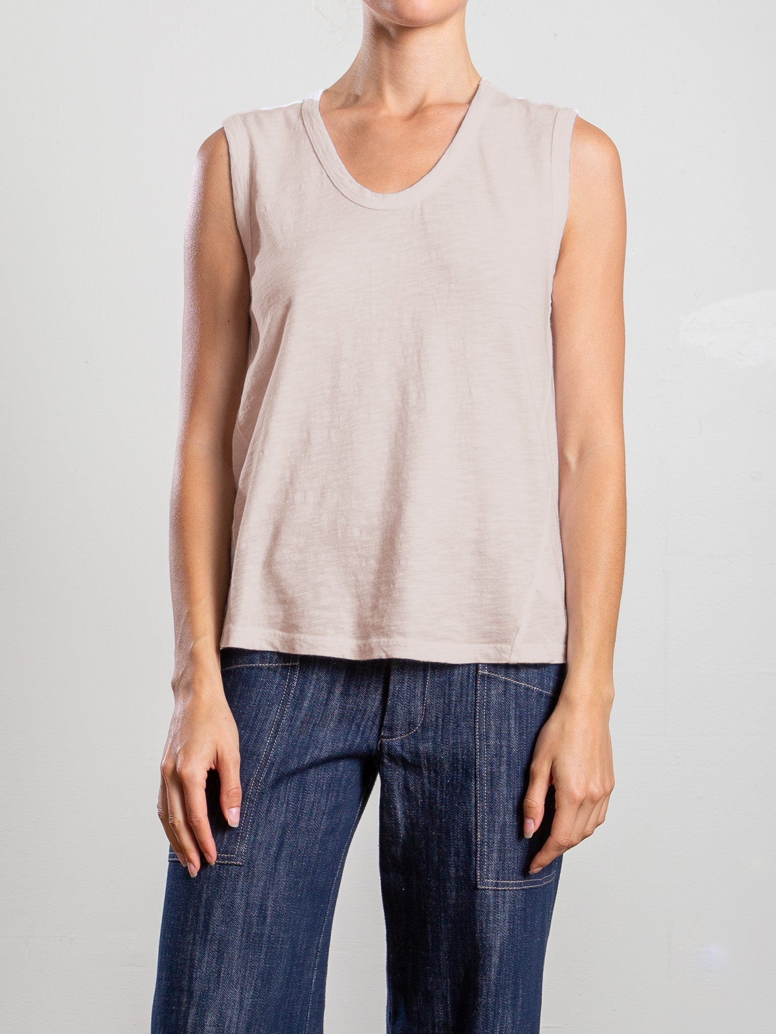 Muscle Shell in Supima Slub - Sand – Pharaoh Collection