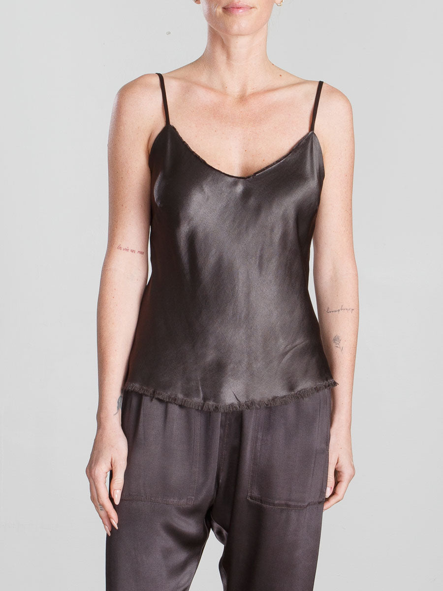 Dawn Cami in Vintage Satin - Espresso *Final Sale* – Pharaoh Collection
