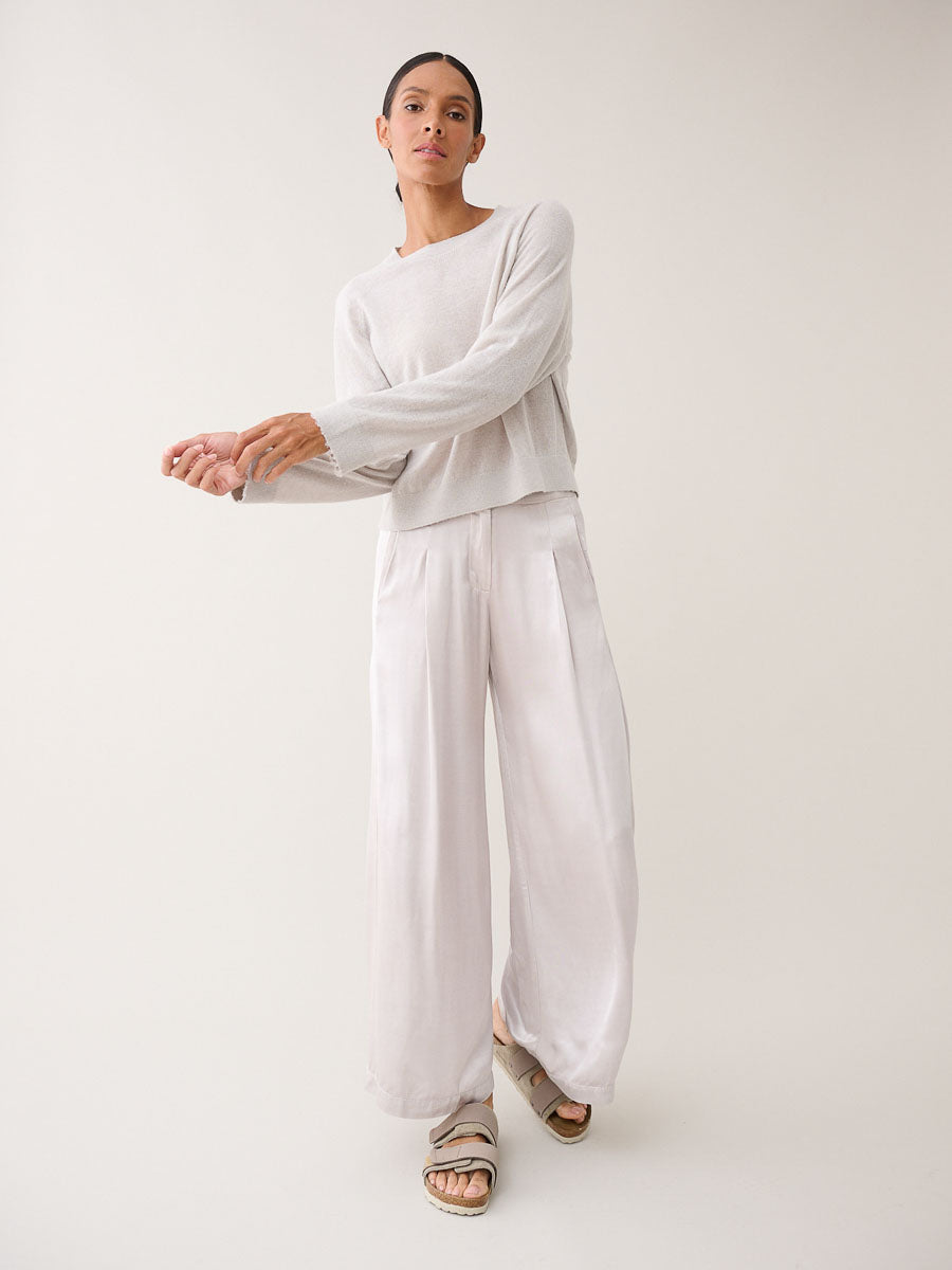 Isla Pant in Vintage Satin - Silver – Pharaoh Collection